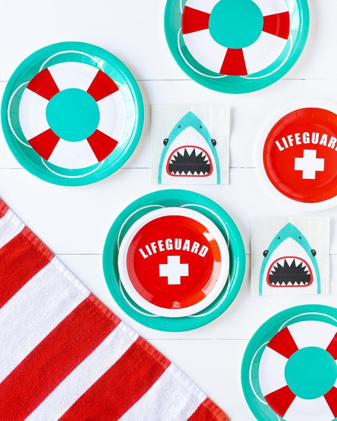 Pool Party Fans Shark Party Backdrop Pool Party Décor - Etsy