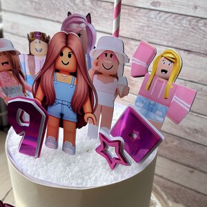 Roblox Cake Topper Girls / Roblox Cake Topper / Roblox Girls / Roblox ...