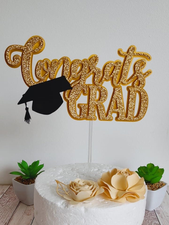 Cake Topper Congrats Grad - Etsy