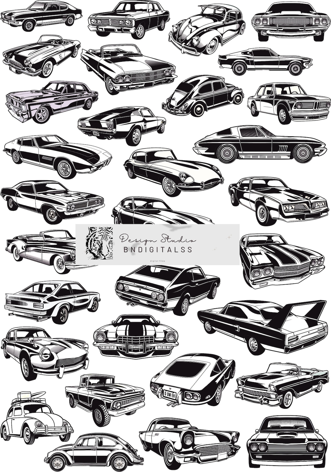 Car Svg, Classic Cars Svg, Retro Cars Svg, Svg Files for Cricut ...
