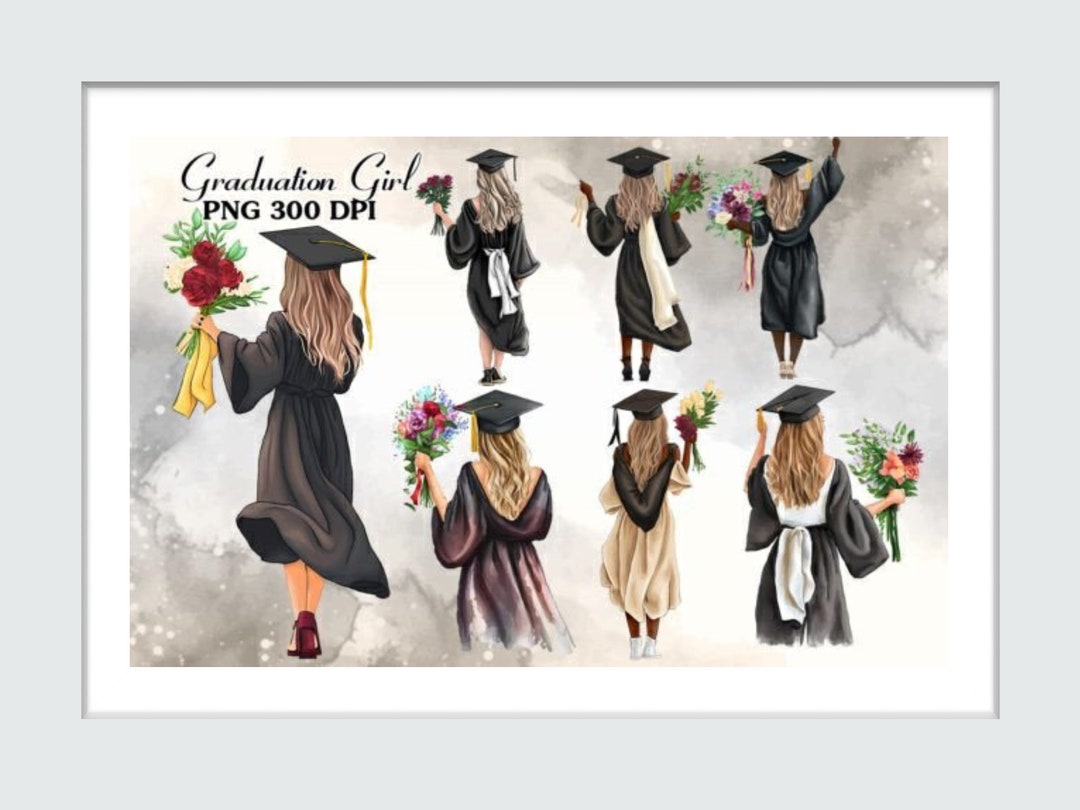 Graduation Girl Clipart, Graduation Clipart, Graduation Students ...