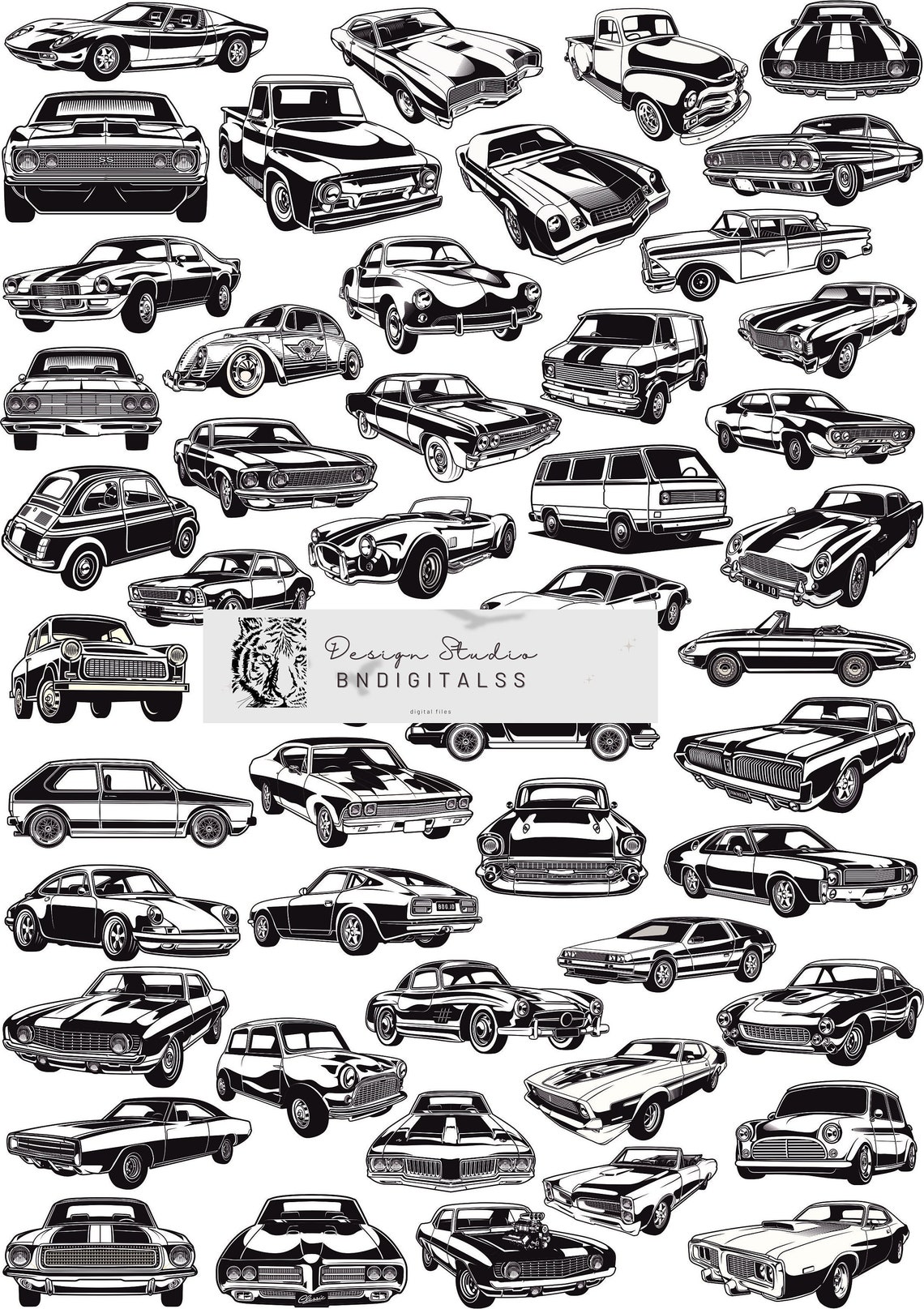 Car Svg, Classic Cars Svg, Retro Cars Svg, Svg Files for Cricut ...