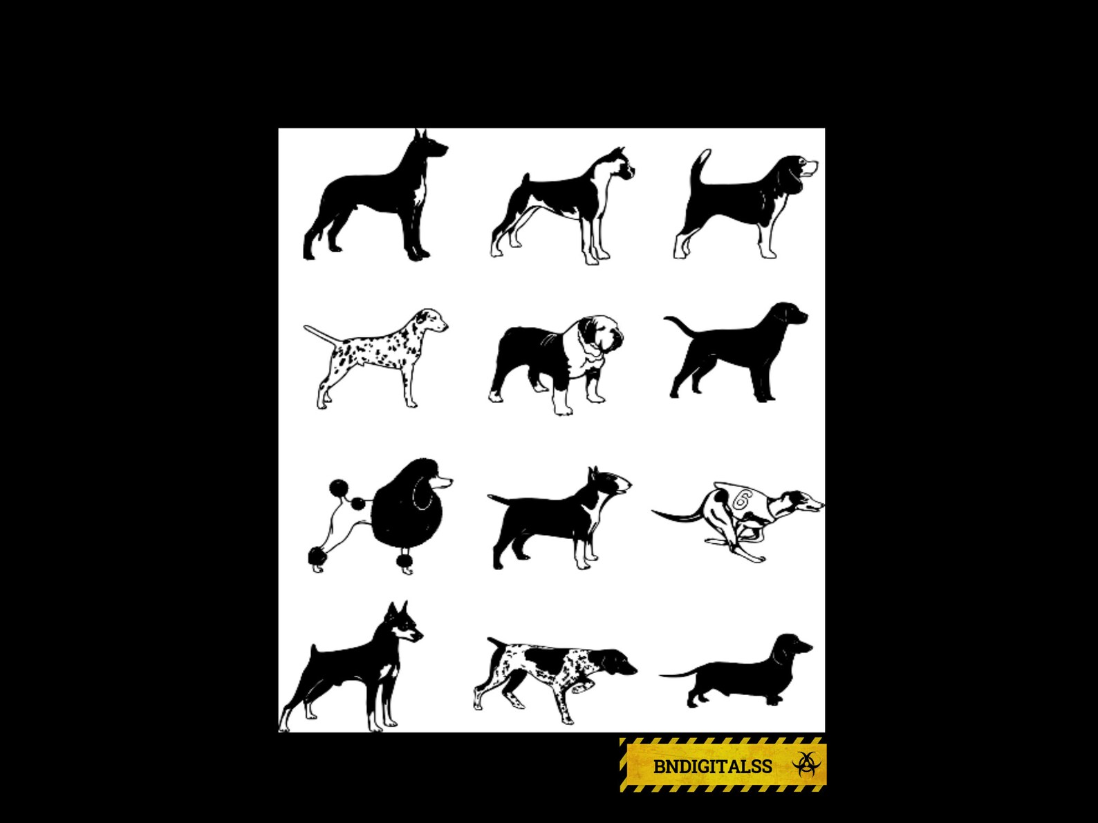 Dogs Silhouette SVG, Dog Vector Files, Dogs Clipart, Dogs Cut Files ...