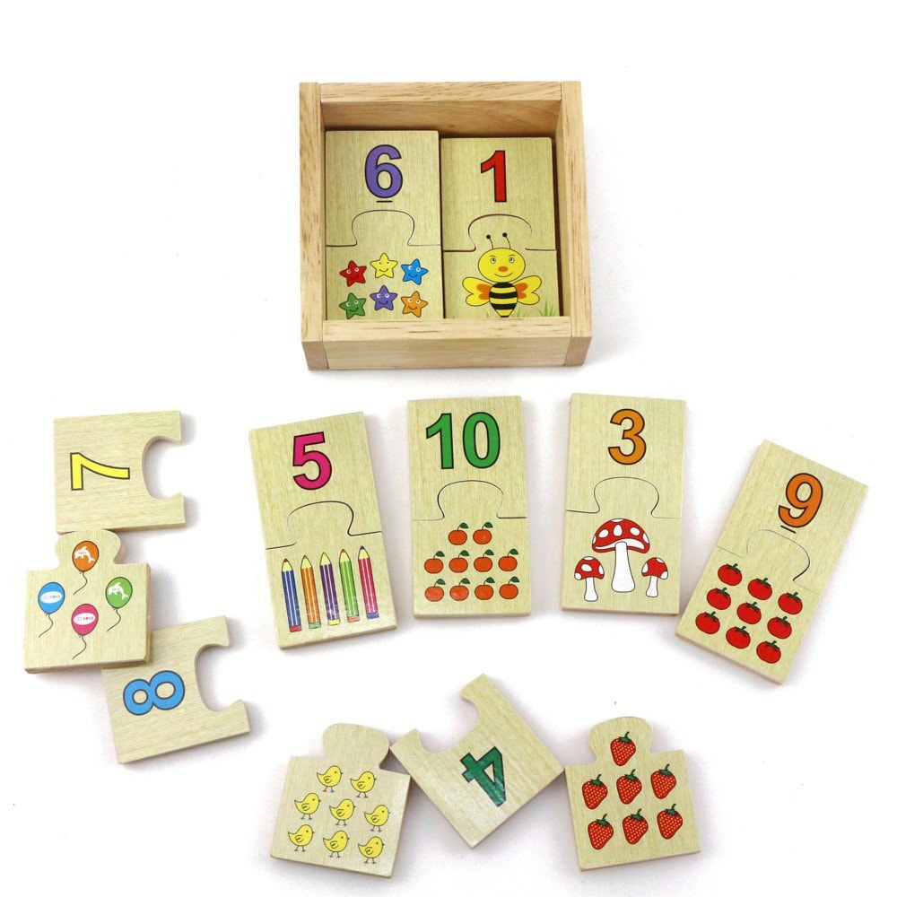 Wooden Correcting Number Puzzle With Sturdy Storage Box - Etsy