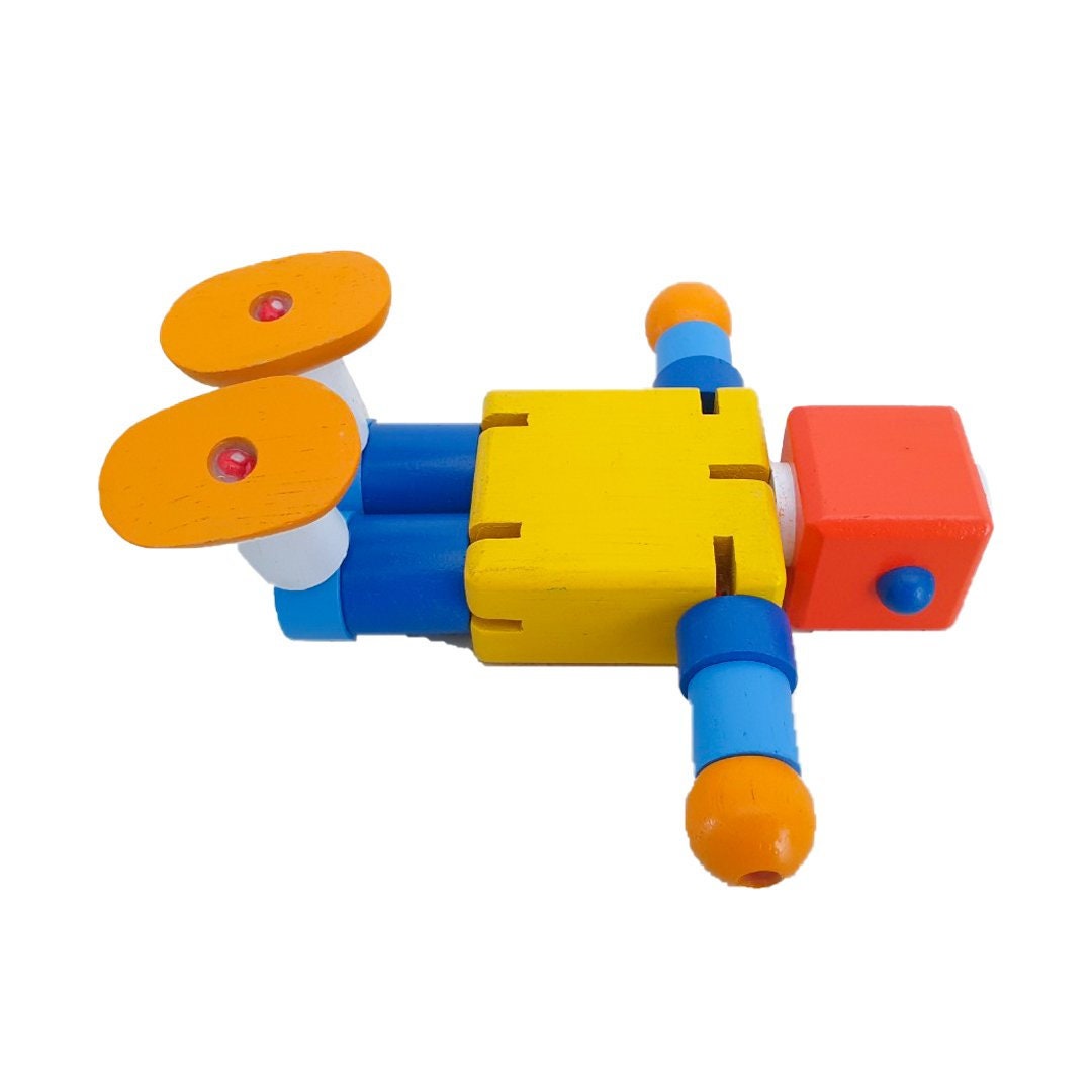 Wooden Transformer Active Robot Wooden Fidget Toy Wooden Toy Montessori ...