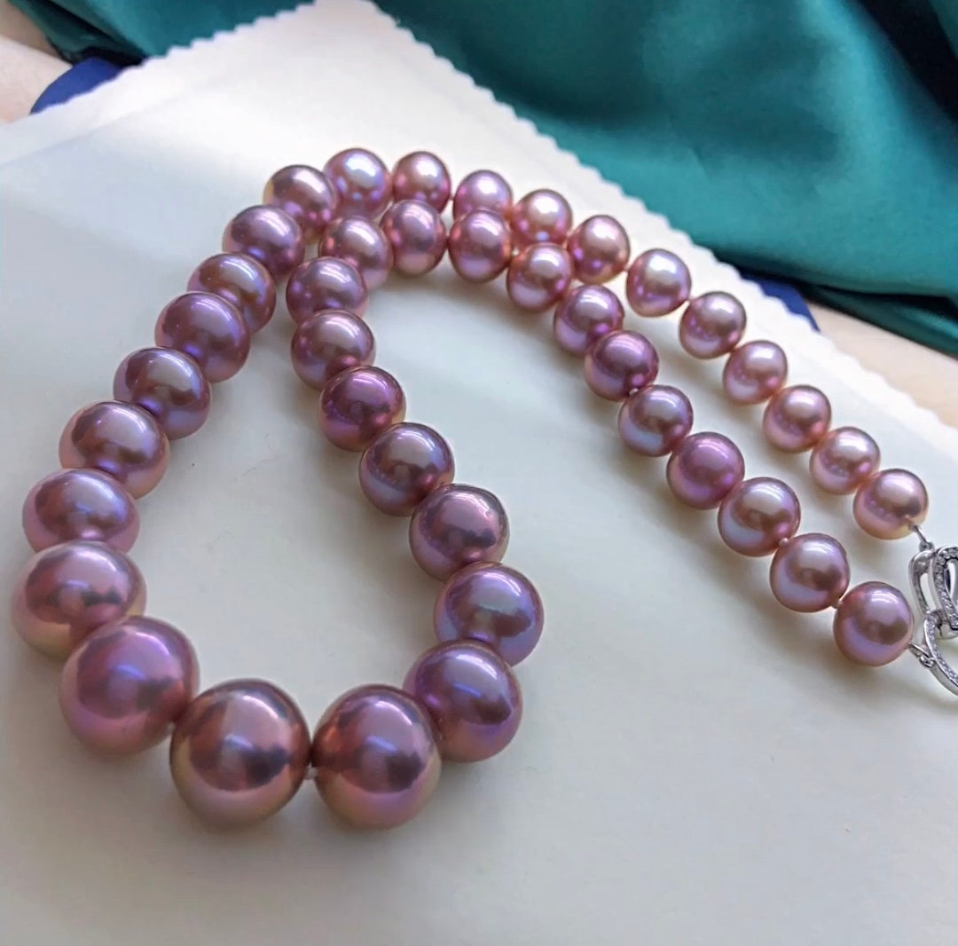 Rare Find *** 10mm-14mm Big Freshwater Metallic Purple Edison Pearls ...