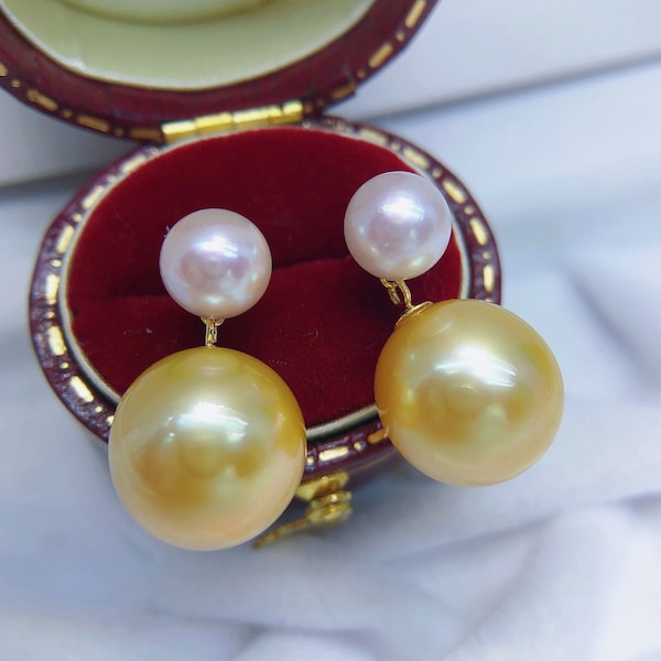 Double Pearl Earring - Etsy