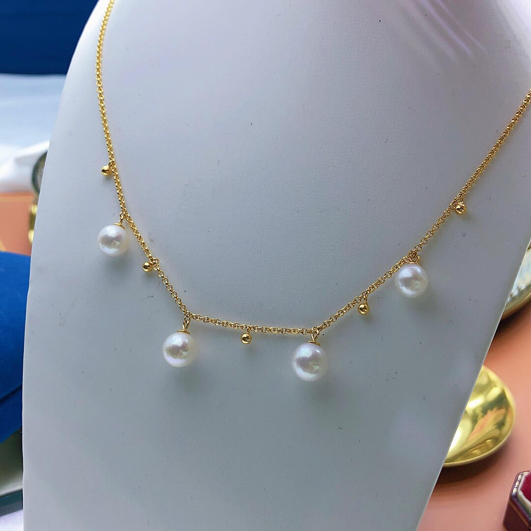 Non-nucleated Pearls *** 7mm-8mm Freshwater White Pearls Tin Cup ...