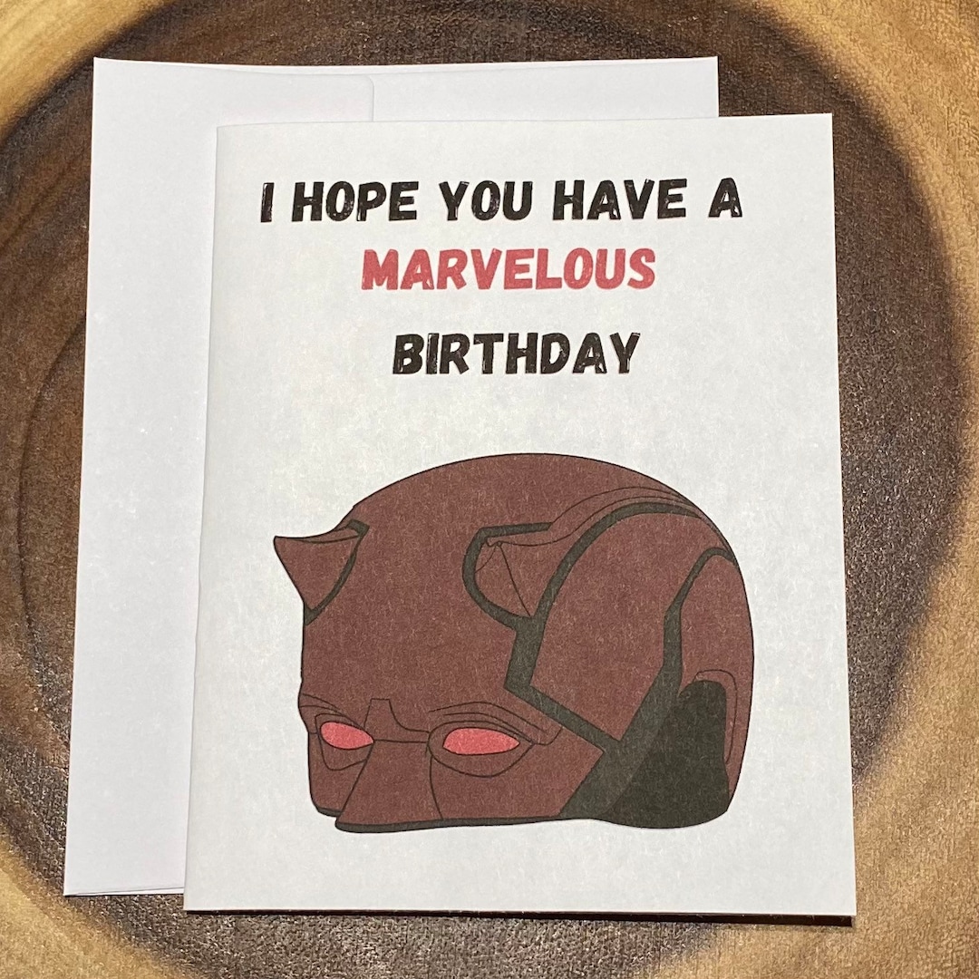 Marvelous Birthday Card, Marvel Theme Birthday, for Him, for Boyfriend ...