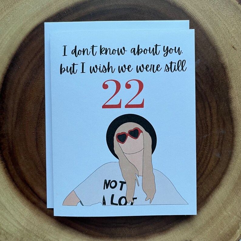 Feeling 22 Birthday Card, Taylor Swift Bday Card, Birthday Theme, for ...