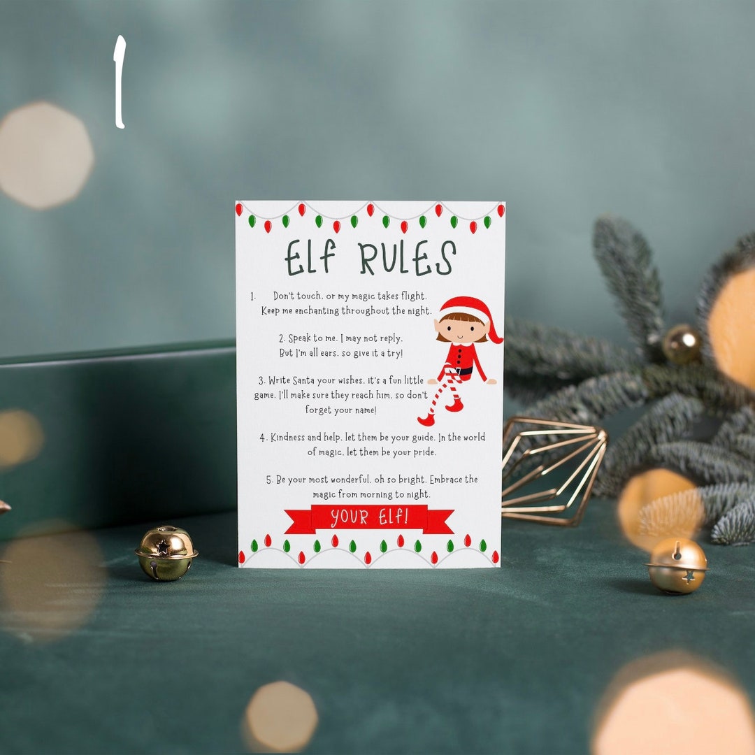 Elf on the Shelf Rules Note, Letter From Santa's Elves, Funny Idea for ...