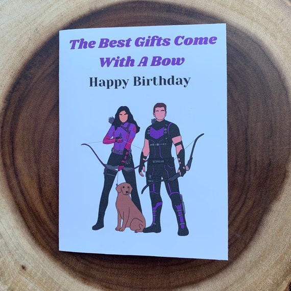 Hawkeye Birthday Card Marvel Themed Gift Idea Greeting | Etsy