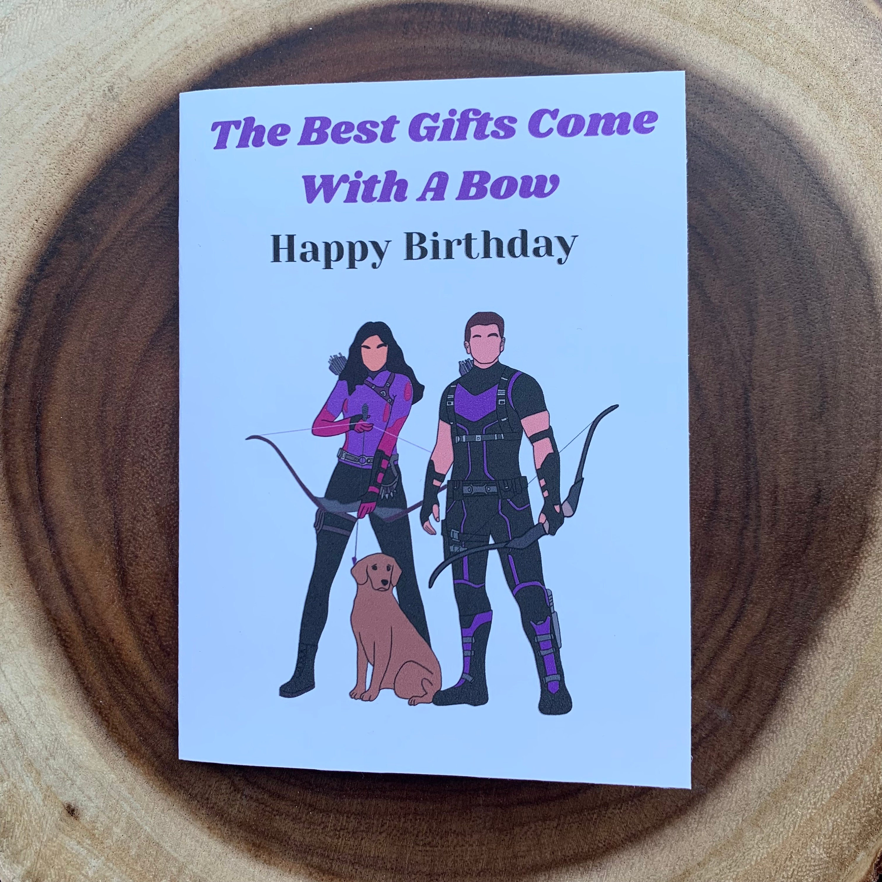 Hawkeye Birthday Card Marvel Themed Gift Idea Greeting Card Funny TV ...