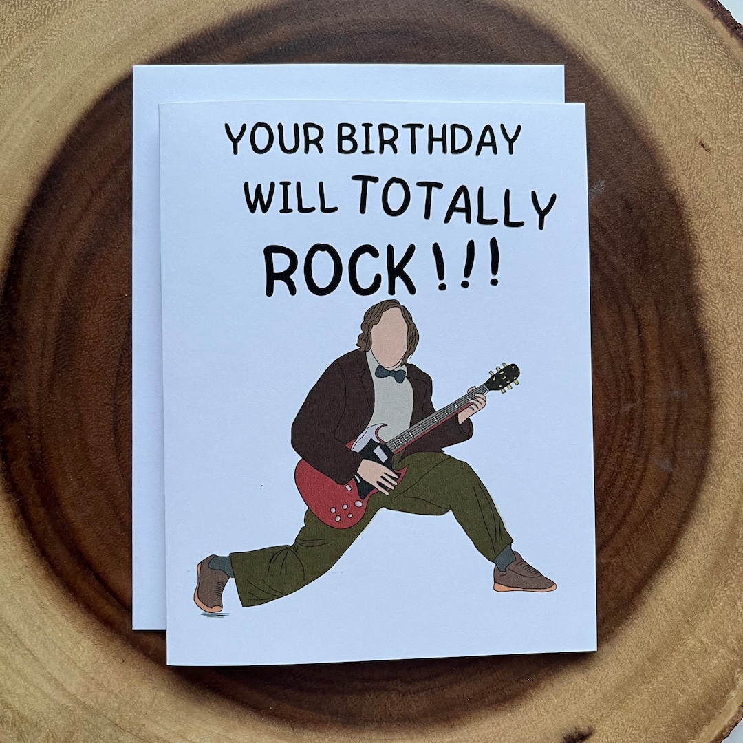 School of Rock Birthday Card, Jack Black Funny Gift Idea, for Him, for ...