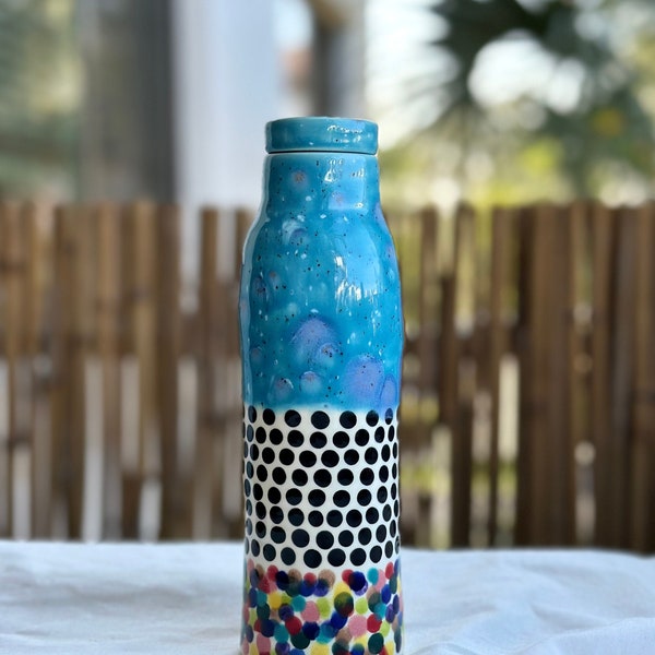 Dot Painted Vase - Etsy