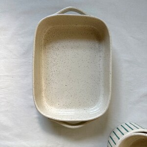 Ceramic Pie Dish Speckled Stoneware Baking Dish Handmade Clay Tray ...