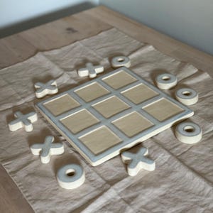Ceramic Tic Tac Toe Board Game Art Table Decor Coffee Table Decorations ...