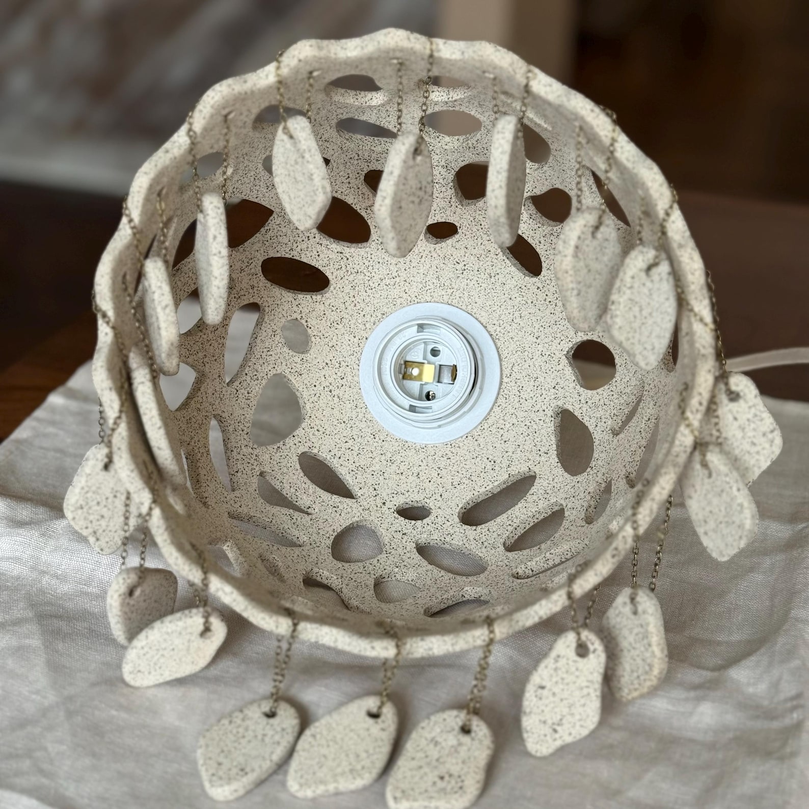 Handmade Ceramic Pendant Light - Sculptural Boho Lighting - Etsy