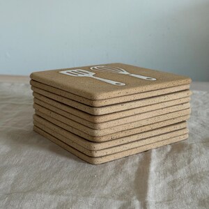 Handmade Ceramic Kitchen Tile - Scandinavian Coaster or Backsplash - Etsy