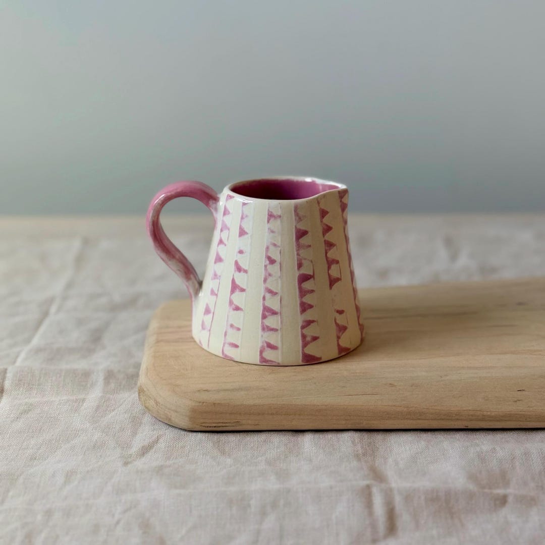Pink Creamer Pitcher - Etsy