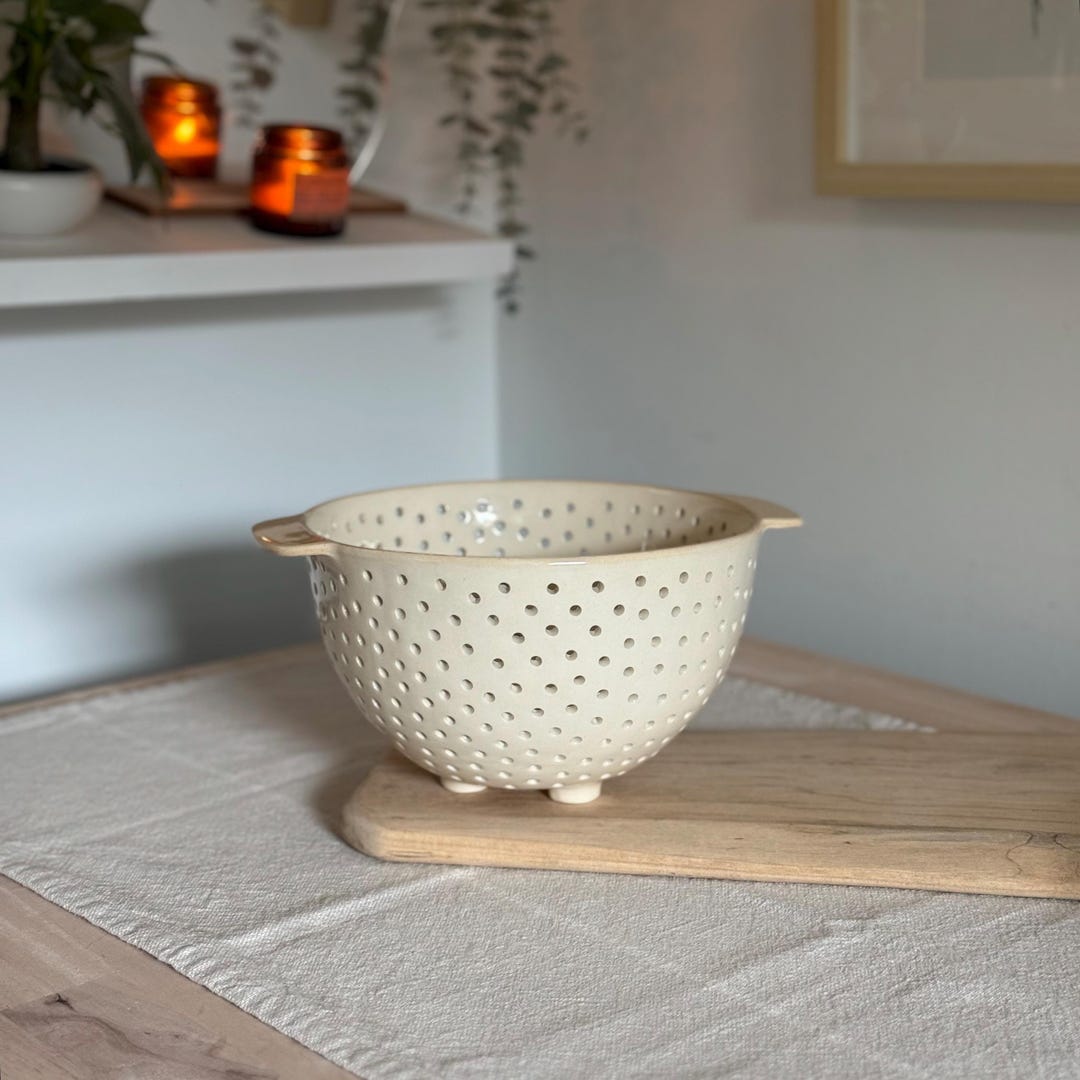 Ceramic Berry Colander Handcrafted Pottery Fruit Bowl Ceramic Berry ...