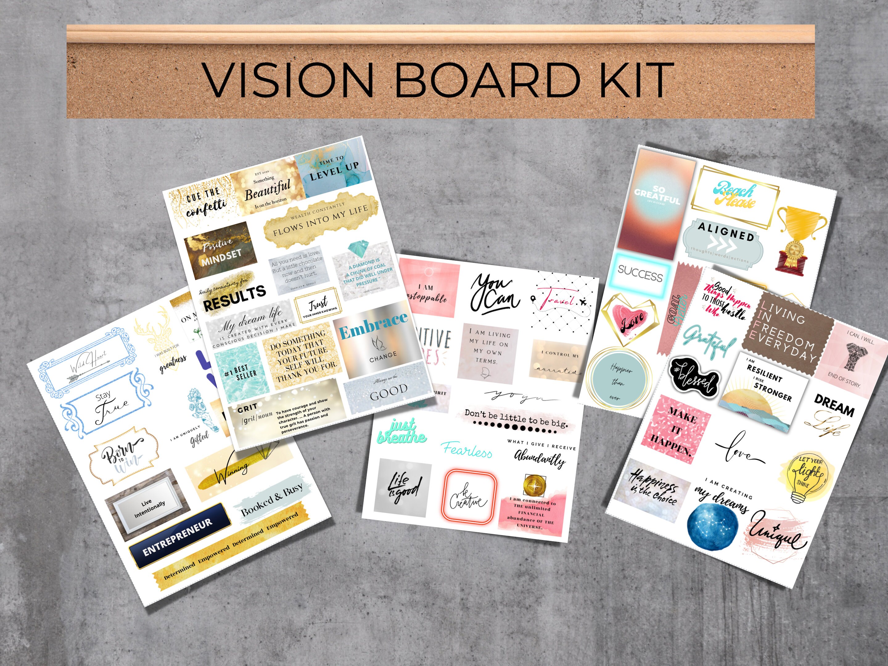 The Ultimate Digital Vision Board Kit. Manifesting Journal. Vision ...