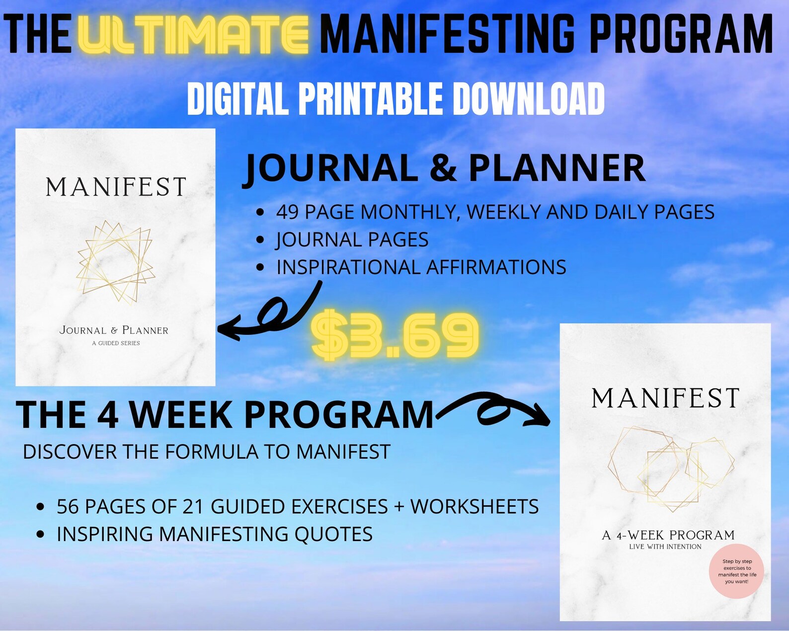 MANIFEST Digital Printable Journal and 4-week Program. Manifesting ...