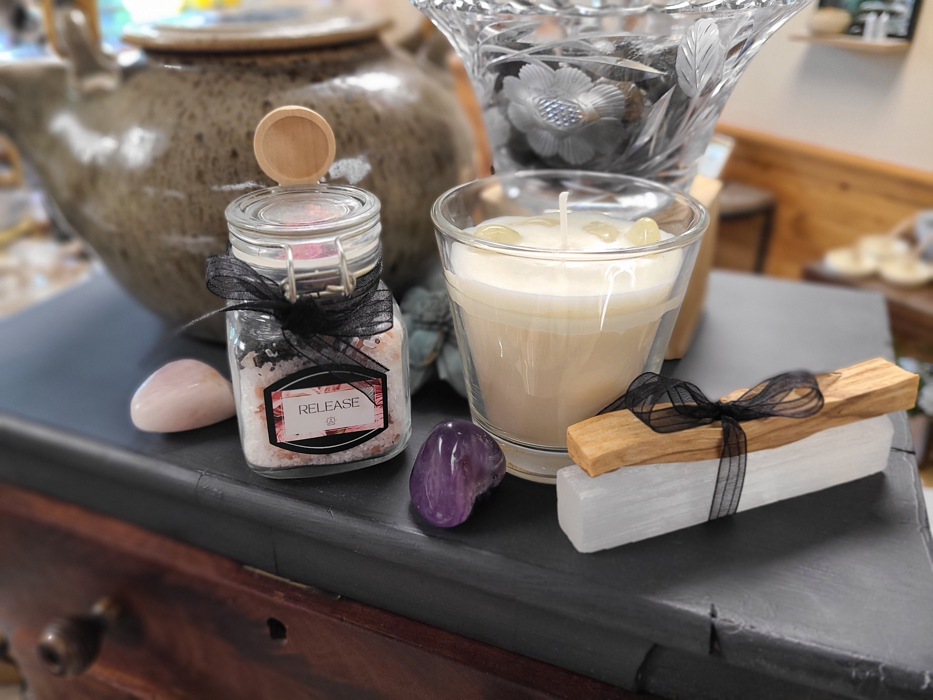 New Moon Full Moon Ritual Kit. Manifesting Bundle. Gift Basket. Teacup ...