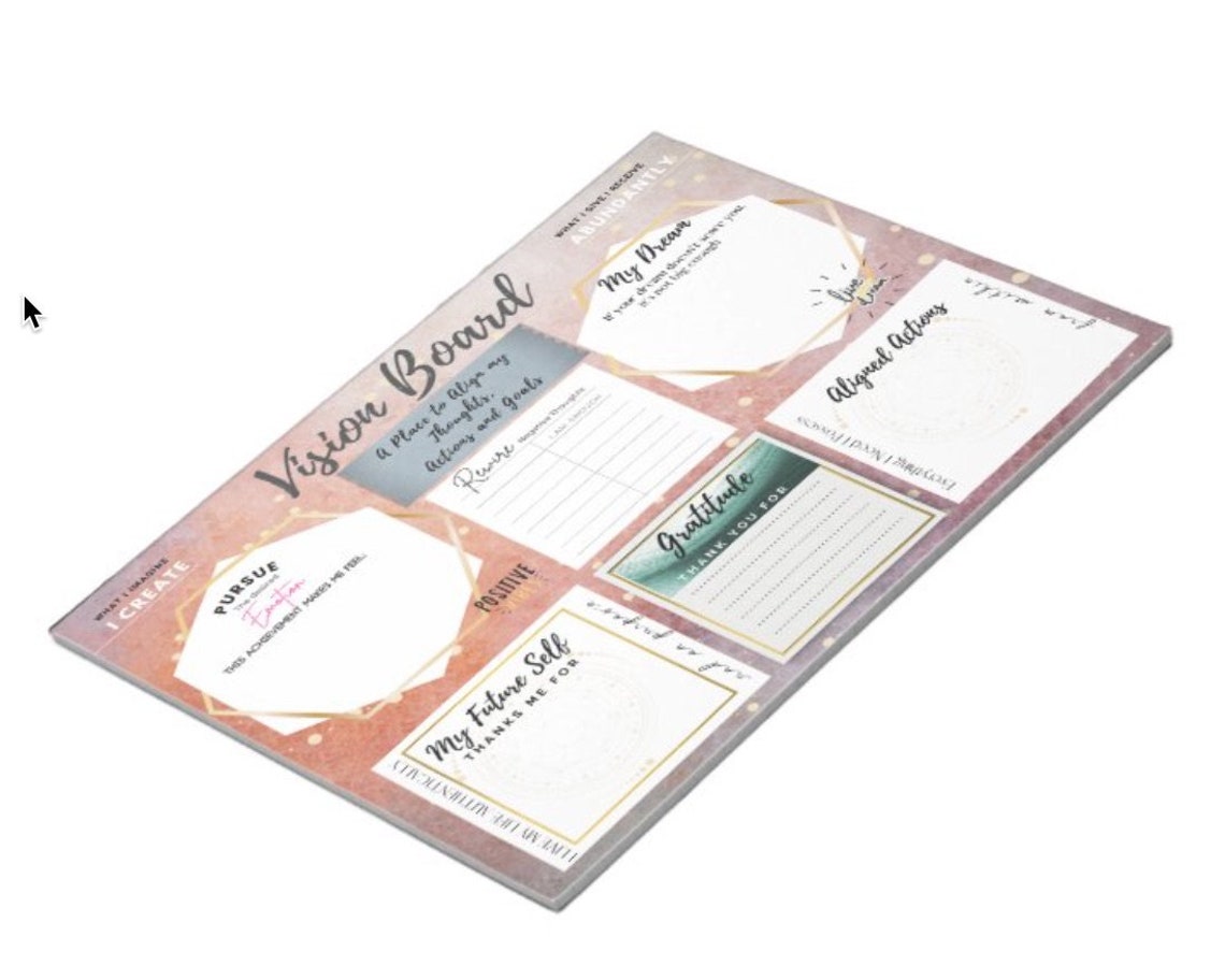Vision Board Printable Manifesting Digital Printables Etsy Uk