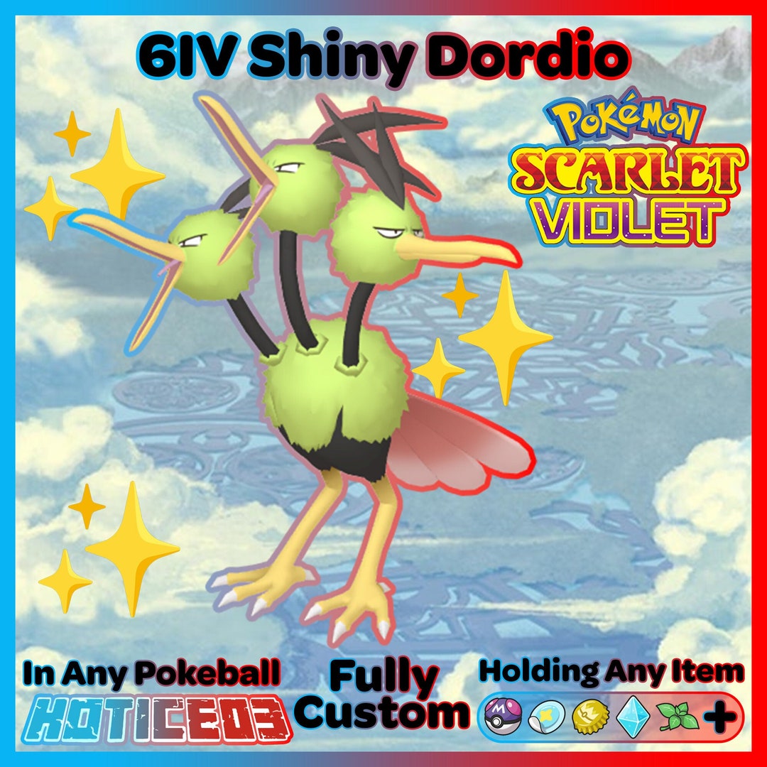 Shiny Dodrio 6IV // Pokemon Scarlet & Violet Fast Trade // - Etsy