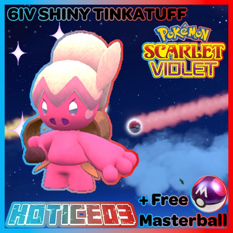 Pokemon Scarlet Violet Shiny Tinkatuff Max Stats 6IV Master - Etsy