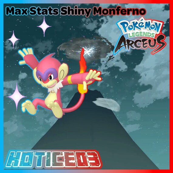 Pokemon Legends: Arceus Shiny Monferno Max Stats - Etsy