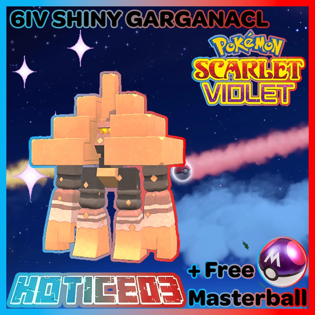 Pokemon Scarlet Violet Shiny Garganacl Max Stats 6IV Master - Etsy