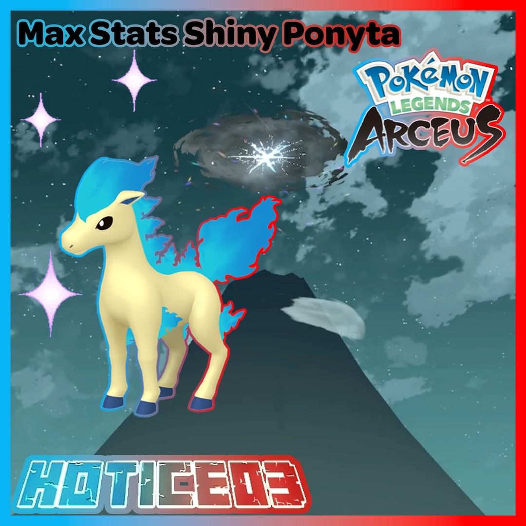 Pokemon Legends: Arceus Shiny Ponyta Max Stats - Etsy