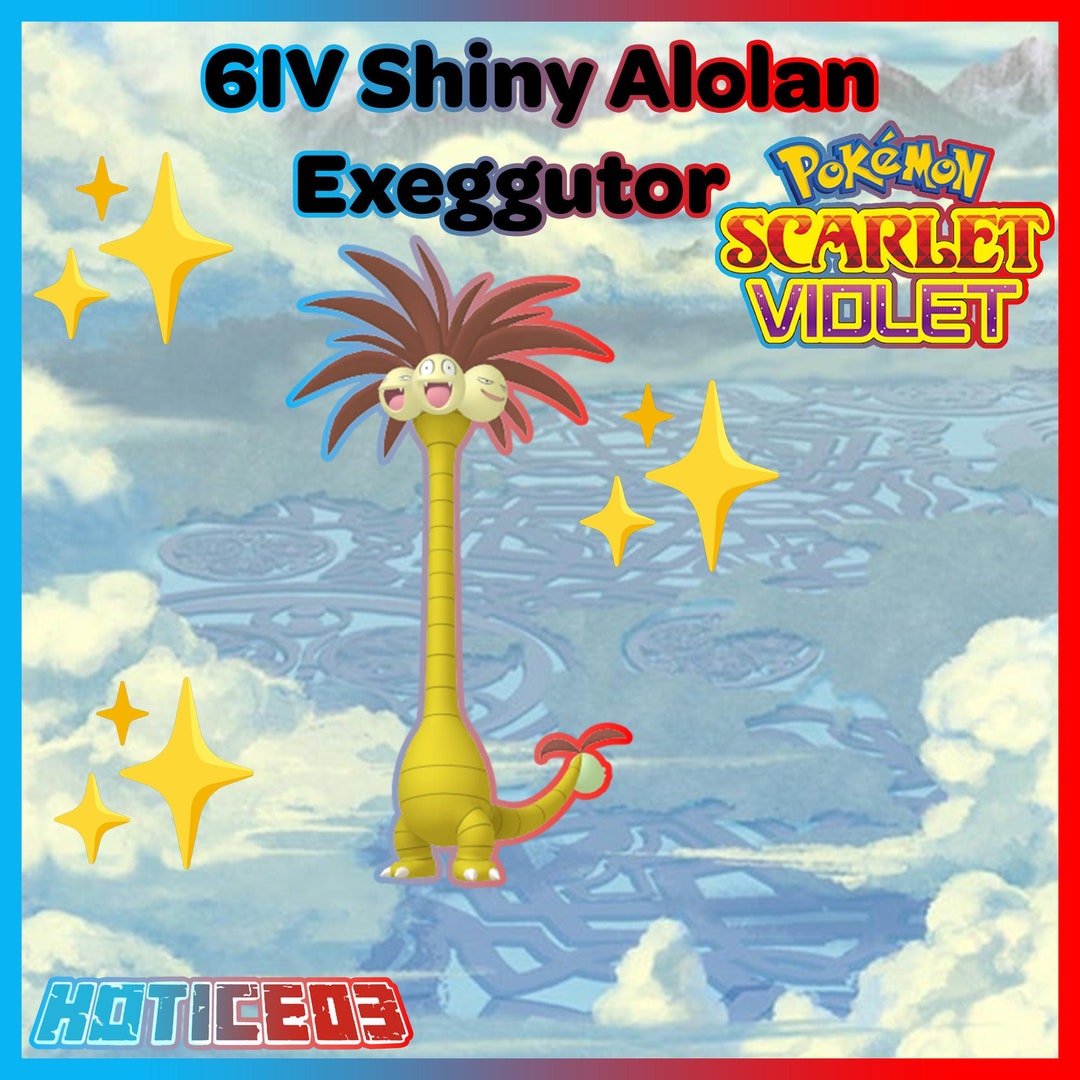 Shiny Alolan Exggutor 6IV // Pokemon Scarlet & Violet Fast - Etsy