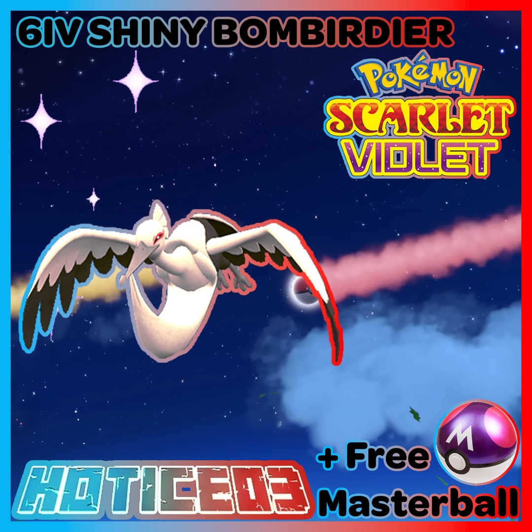 Pokemon Scarlet Violet Shiny Bombirdier Max Stats 6IV Master - Etsy