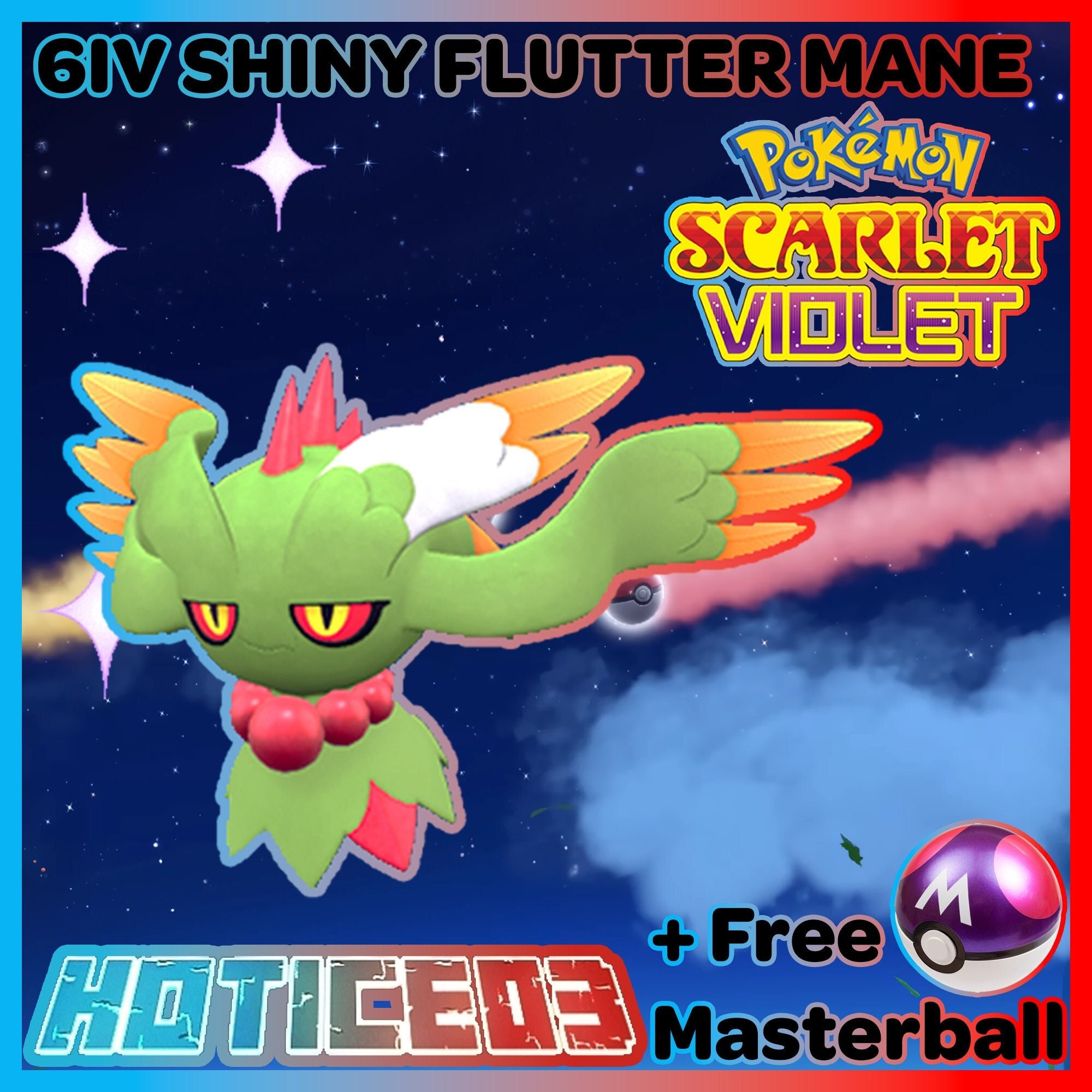 Pokemon Scarlet Violet Shiny Flutter Mane Max Stats - Etsy Australia