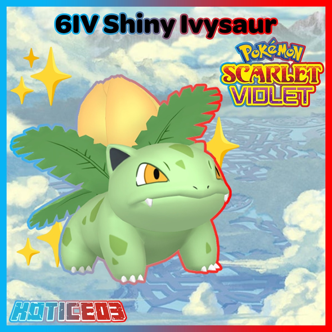 Shiny Ivysaur 6IV // Pokemon Scarlet & Violet Fast Trade // - Etsy