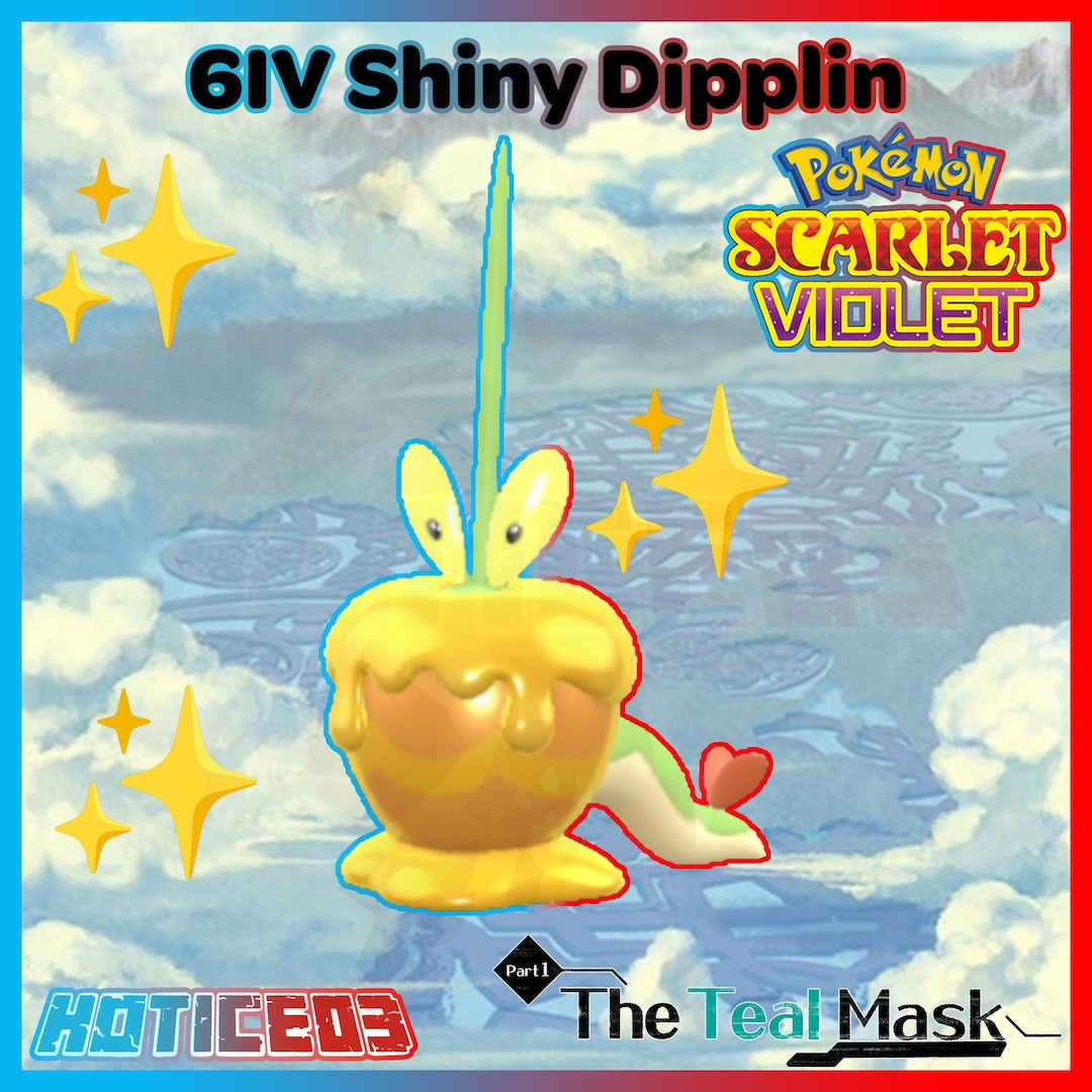 Dipplin Shiny 6IV Pokemon // Pokemon Scarlet and Violet // Masterball // Fast Trade - Etsy