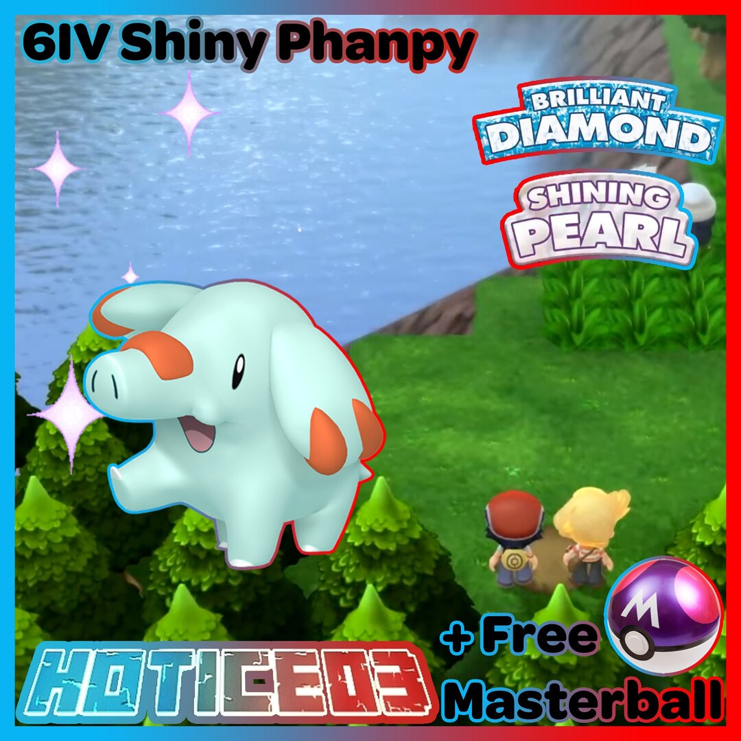 6IV Shiny Phanpy Pokemon Brillant Diamant Glänzende Perle - Etsy.de