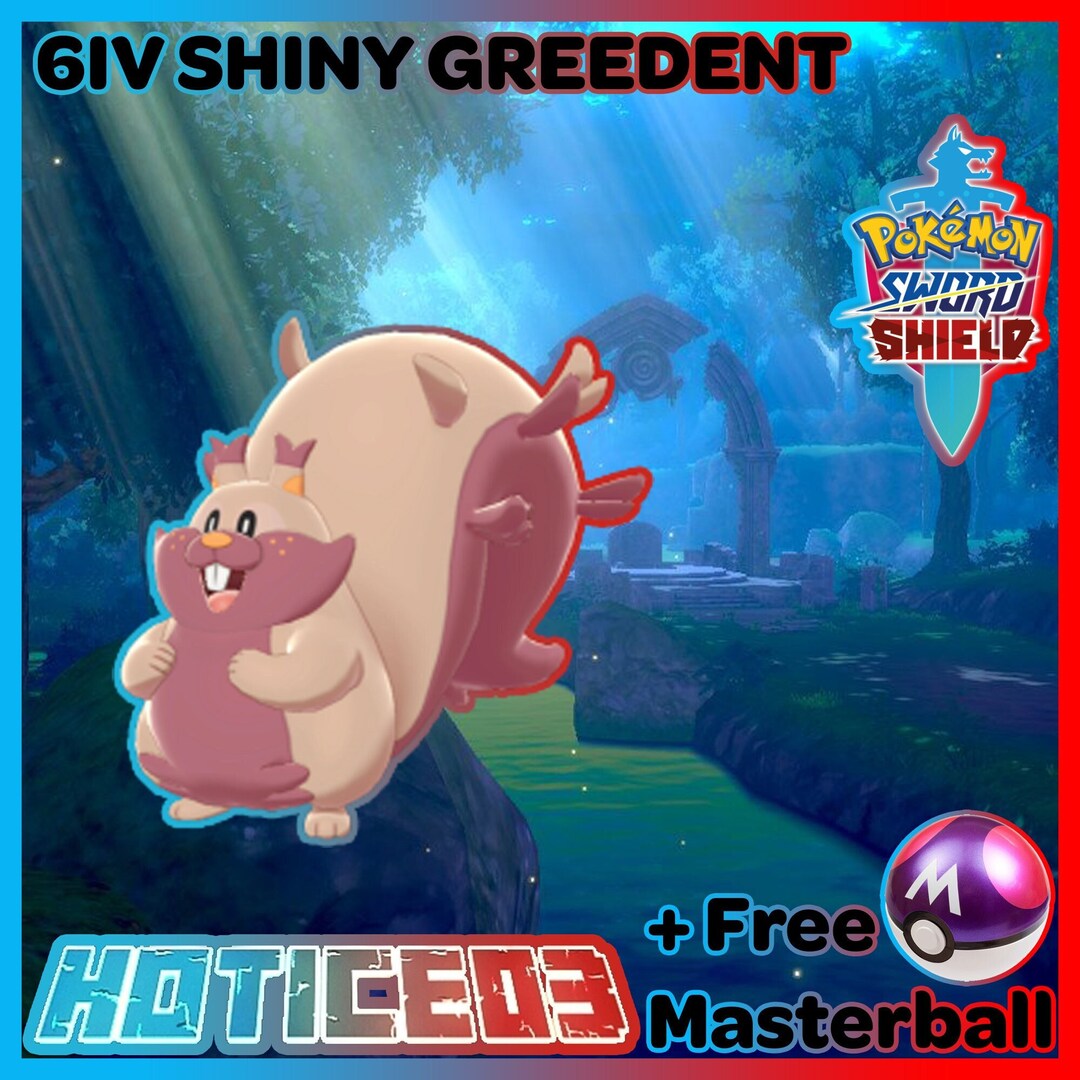 6IV Shiny Greedent Pokemon Sword and Shield Fast Trade - Etsy UK