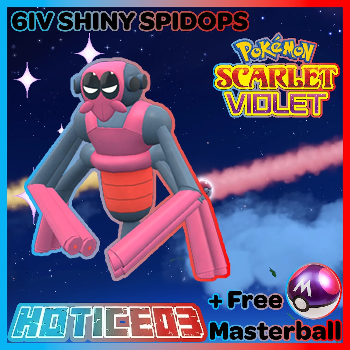 Pokemon Scarlet Violet Shiny Spidops Max Stats 6IV Master - Etsy Australia