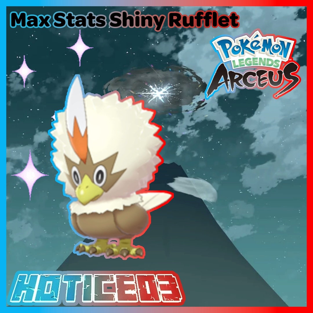 Pokemon Legends: Arceus Shiny Rufflet Max Stats - Etsy