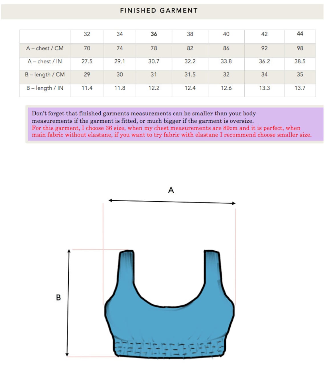 Bra Top PDF Sewing Pattern Crop Top Digital Pattern Sport - Etsy