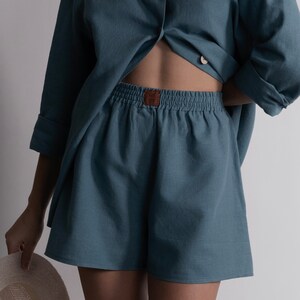 Linen Sweat Shorts Sewing Patterns, Elastic Waist Shorts Sewing Pattern ...