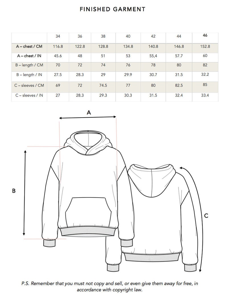 Men's Hoodie Sewing Pattern PDF Printable Hoodie Pattern - Etsy