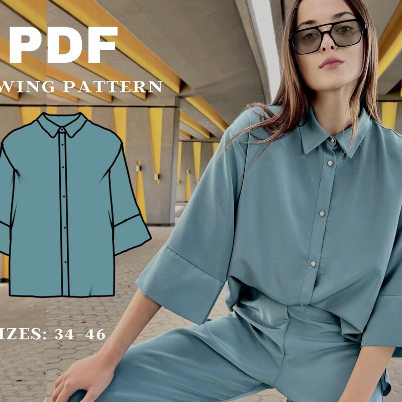 Womens Shirt Pattern - Etsy