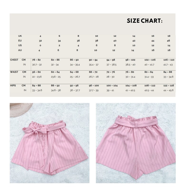 High Waist Paper-bag Shorts PDF Sewing Pattern Girly and - Etsy