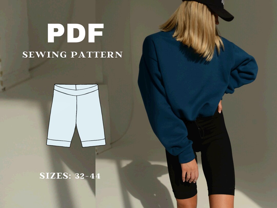 Biker Shorts PDF, Easy Shorts PDF Sewing Pattern, Very Comfy Shorts PDF ...