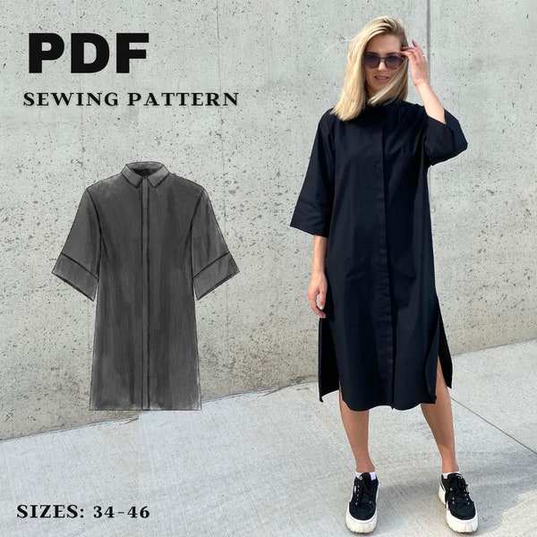 Shirt Dress Pattern - Etsy Australia